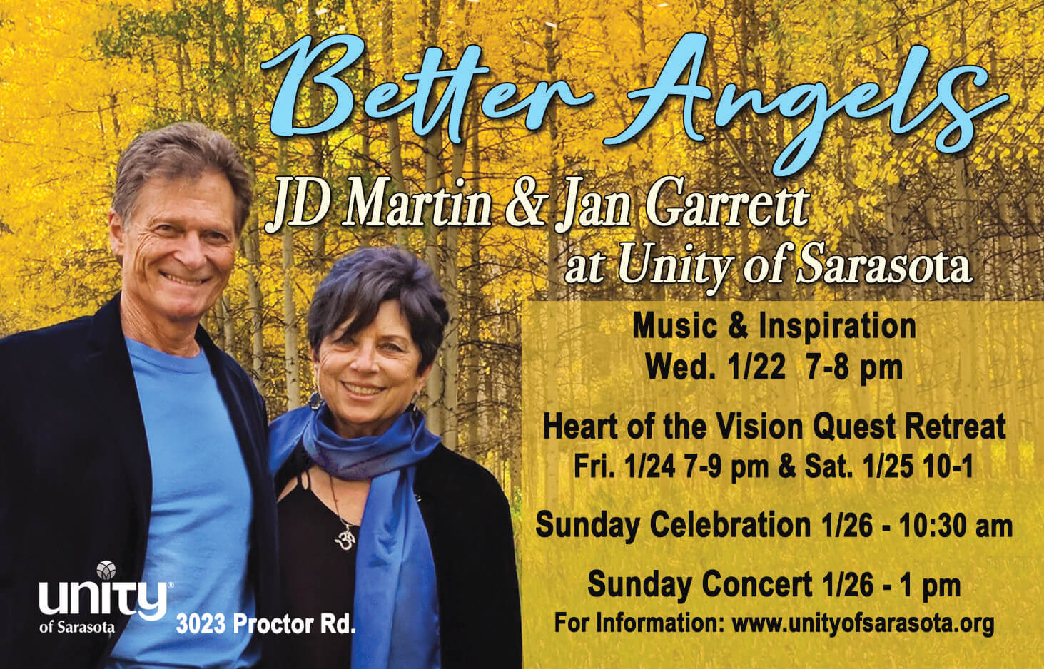 JD Martin & Jan Garrett Concert - Unity of Sarasota