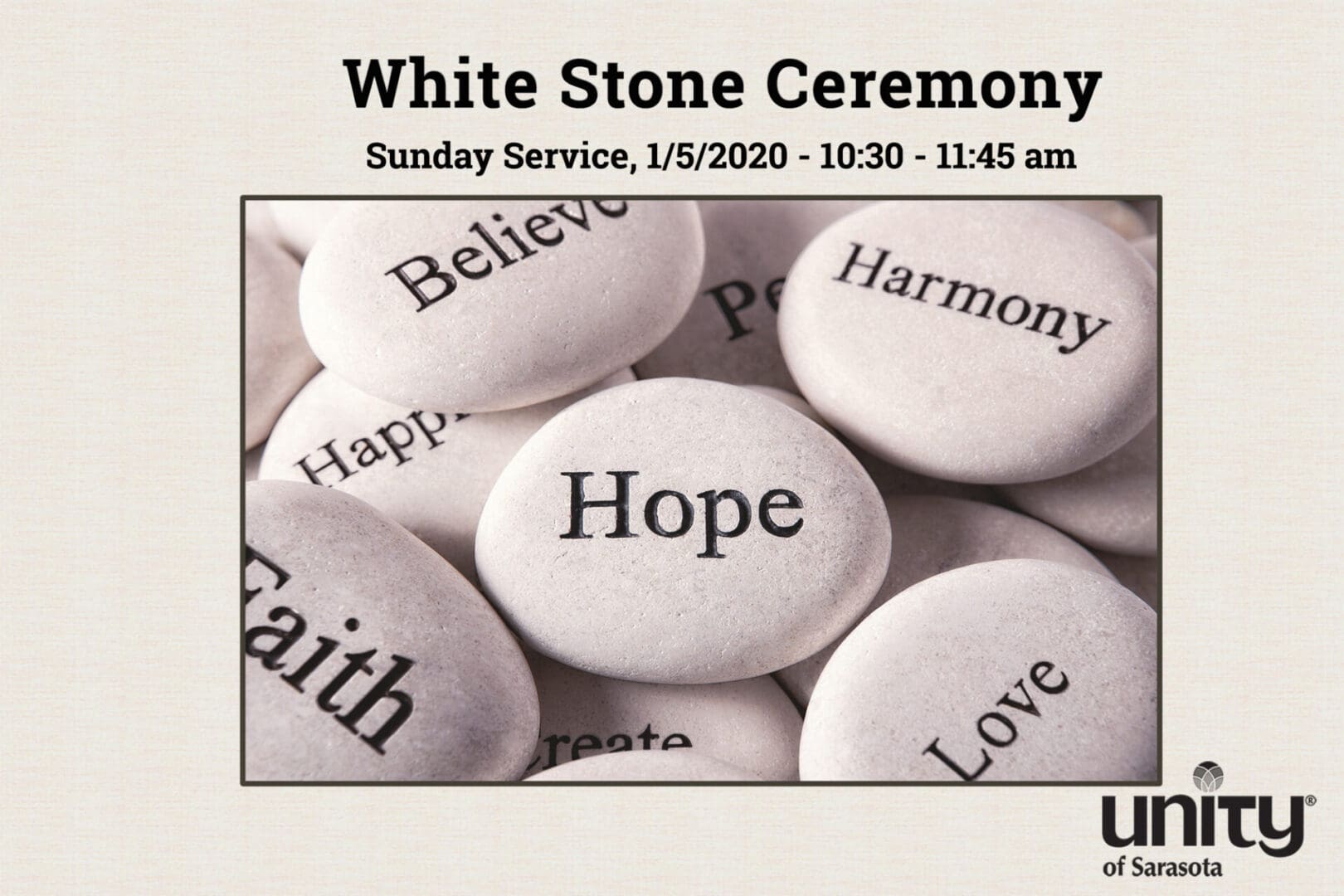 White Stone Ceremony at Unity of Sarasota - Unity of Sarasota