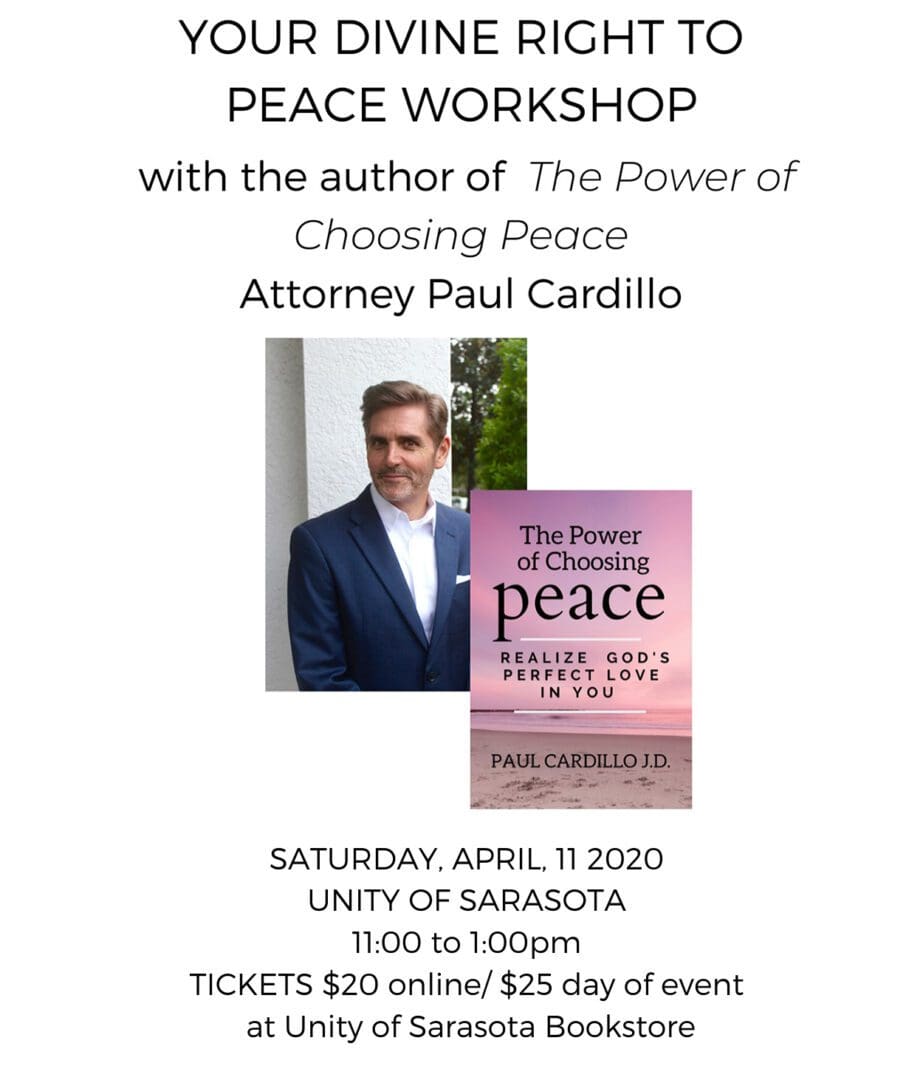 Your Divine Right to Peace Workshop - Cancelled Until Further Notice ...