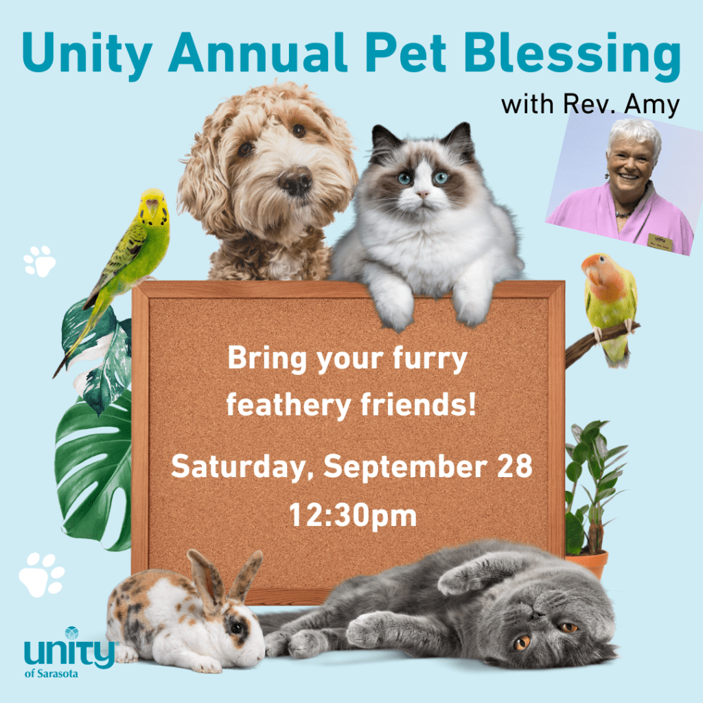 Unity Annual Pet Blessing with Rev. Amy - Unity of Sarasota